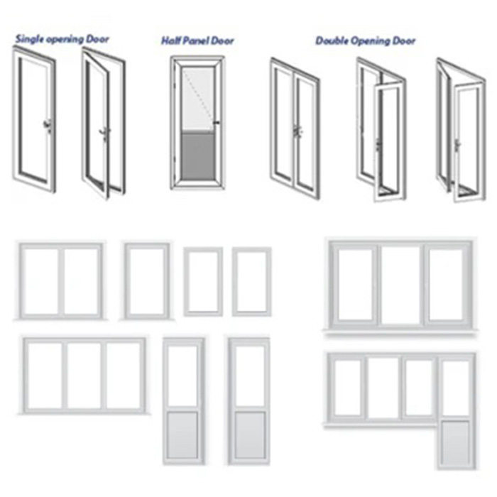 UPVC Window Frame Profiles PVC Window Profile - Jinan Lumei ...