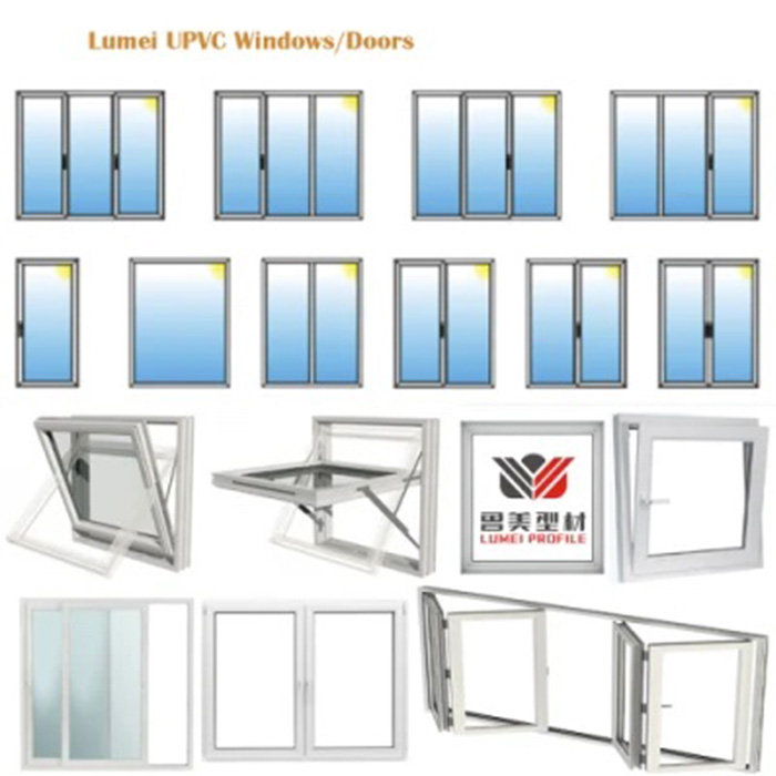 UPVC Window Frame Profiles PVC Window Profile - Jinan Lumei ...